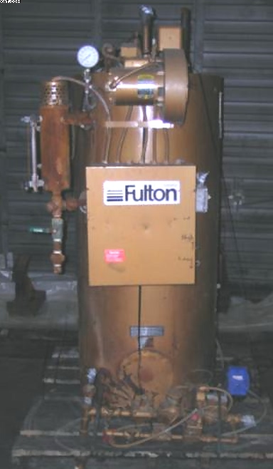 FULTON Model FB-010, 10 hp tubeless steam bolier,