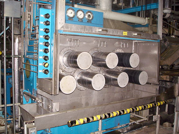 NEUMAG Draw / Stretch Line, 1983/91 yrs, 300 mpm, consisting of: