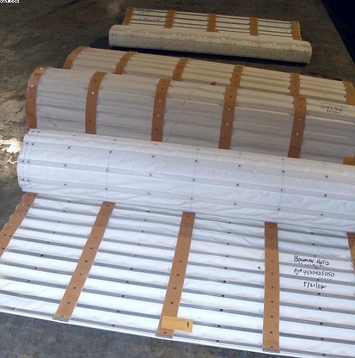 APRON Canvas with wood slats, 71 3/4" W. x 12' L.
