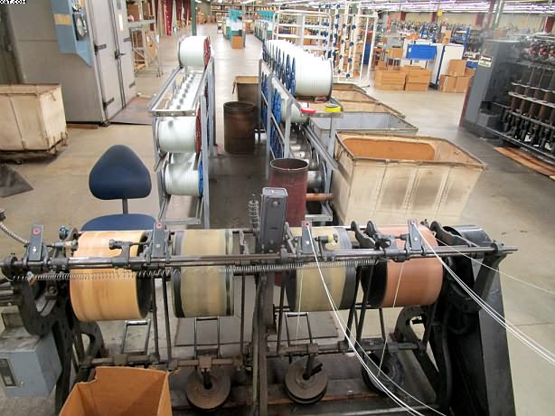 COLLINS #5 Spooler, 4 positions, bobbin creel, tensioning stand,